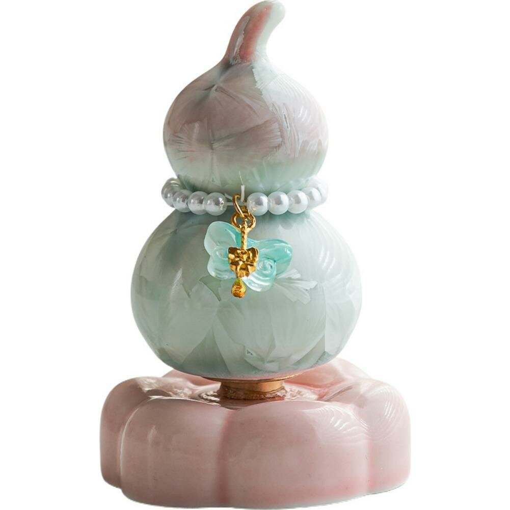 Вращающаяся фигурка тыквы-горлянки, ручная работа Цзиндэчжэнь, Символизирует удачу и богатство