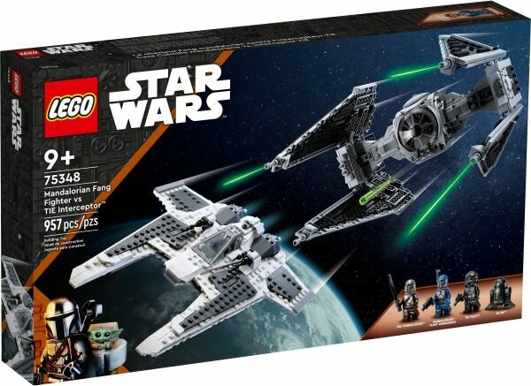 Lego 75348 Star Wars Мандалорский истребитель-клык против СИД-перехватчика