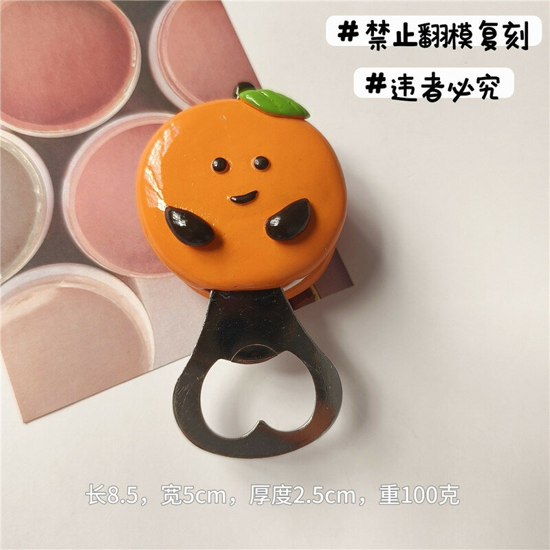 Милый мультяшный открывашка для бутылок с фруктами, магнит на холодильник, магнитная наклейка, открывашка для вина, аксессуары из смолы