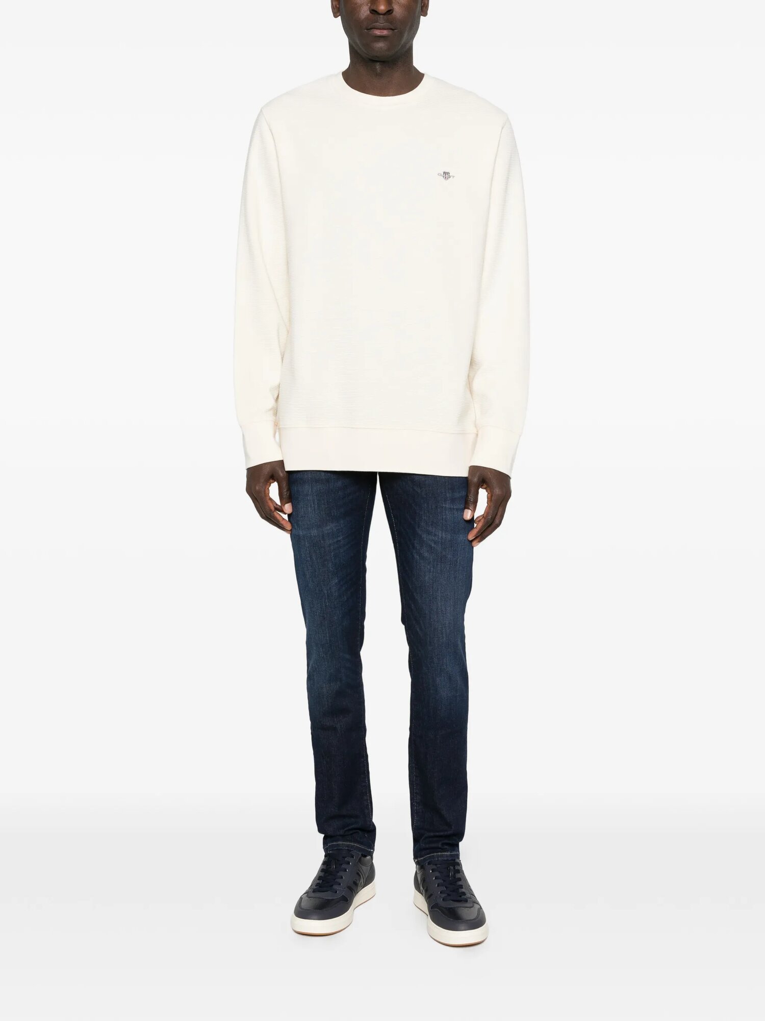 Толстовка GANT Textured logo sweatshirt, размер 52 — фото 1