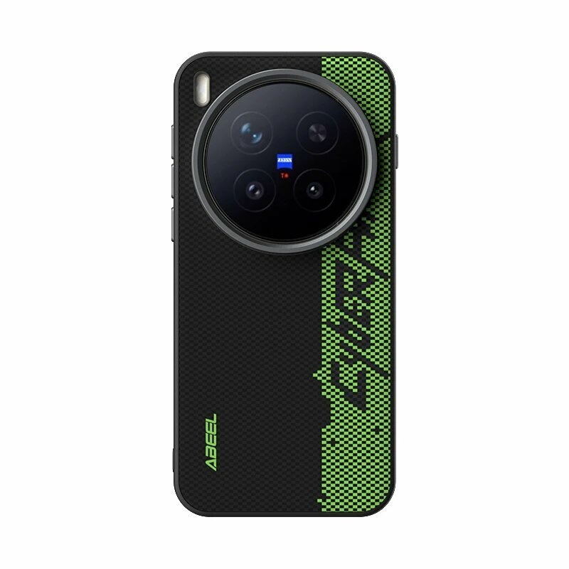 Чехол vivo X300 Pro зеленый, карбон, KFL-12