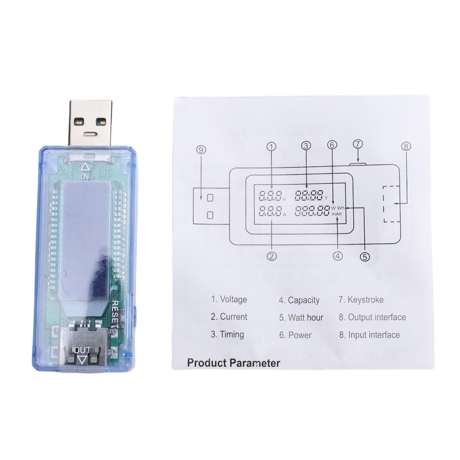 USB-тестер, измеритель мощности, 195 Вт, 6,5 А, тестер напряжения и тока, USB-кабель, детектор зарядного устройства для Power Bank