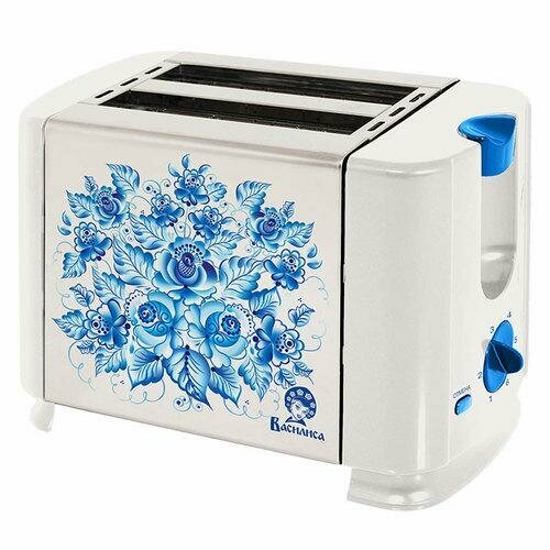Тостер 700ВТ 6 позиц таймера функция отмены метал корпус гжель василиса DELTA