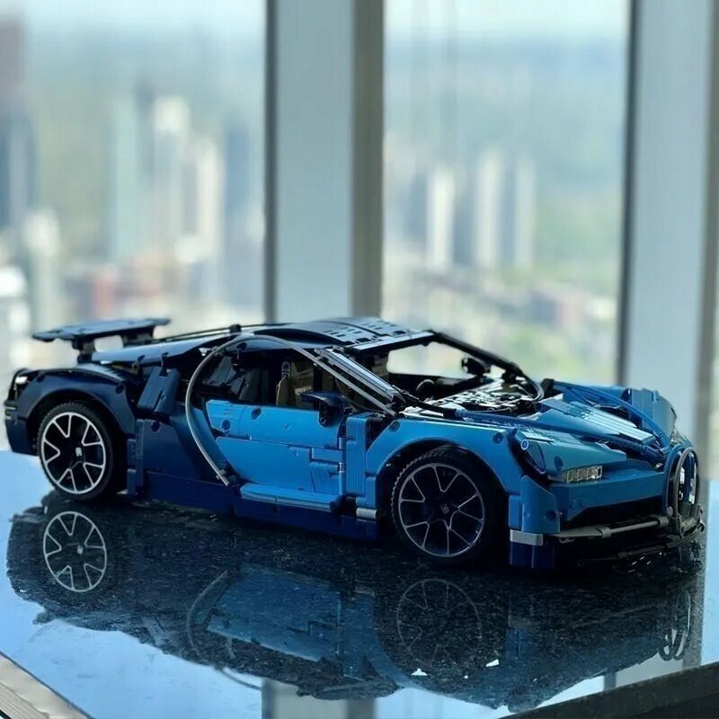 Конструктор автомобильный Bugatti Veyron, Lamborghini спортивные машины, сборка для взрослых и мальчиков, композитный материал