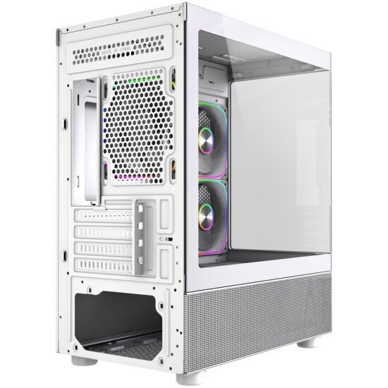 Корпус Powercase Vision Micro M2 ARGB, белый (CVMWM2-A3) — фото 1