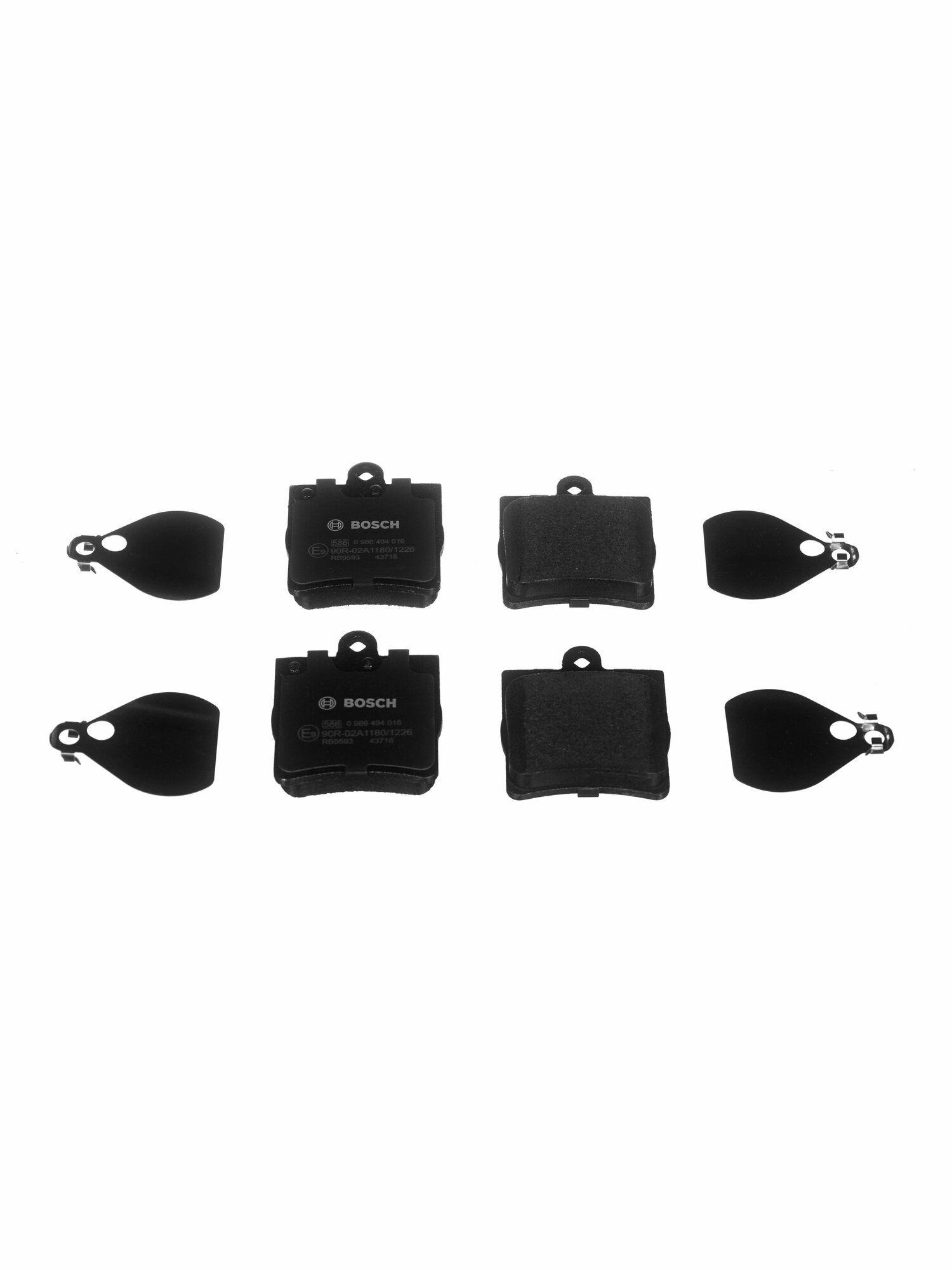 Колодки тормозные дисковые задние BOSCH (0 986 494 016)