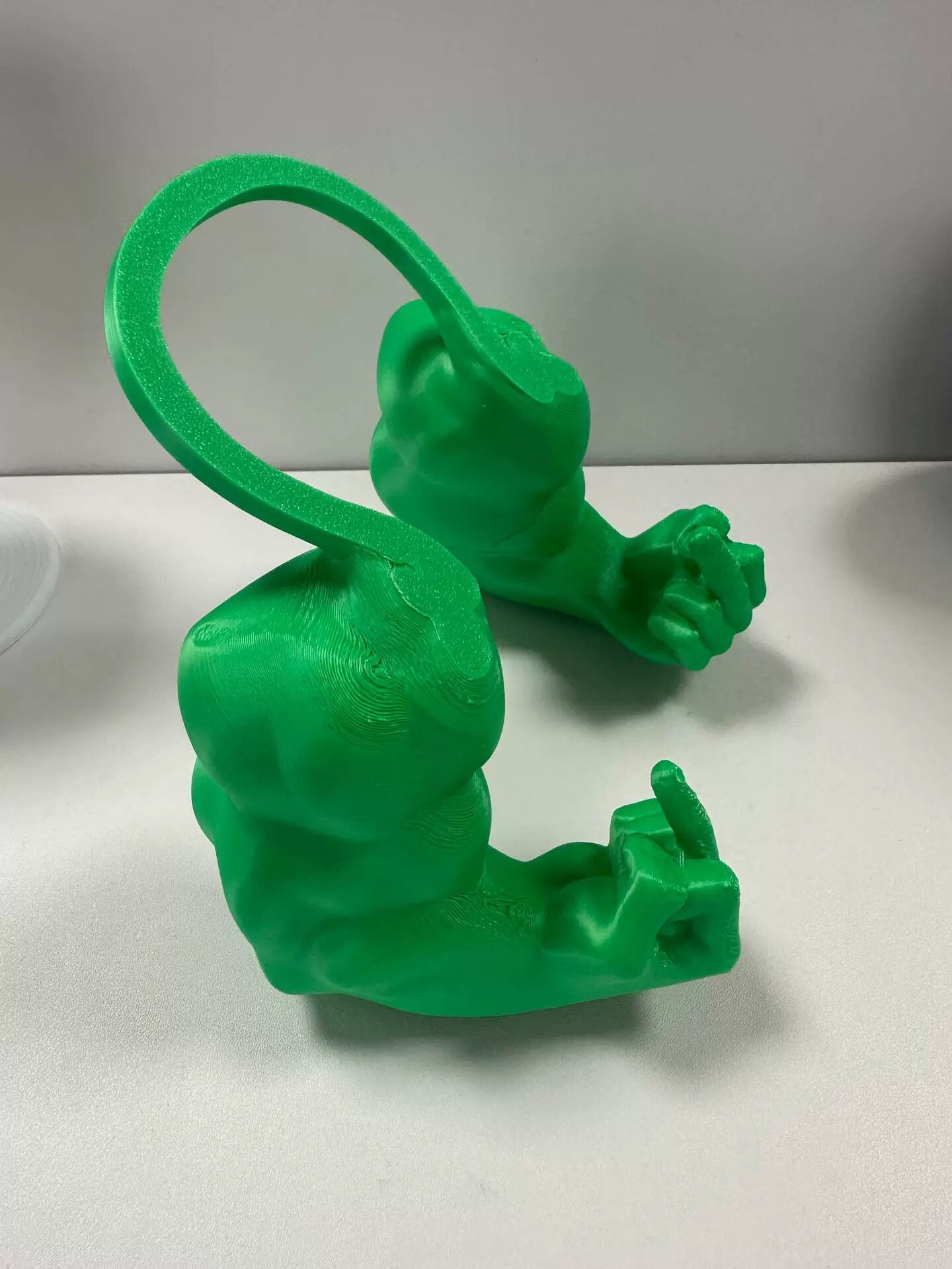 3D-печатная браслет с мышечным лапой кота зеленого цвета, крупный размер, стиль среднего пальца для шутливого подарка и