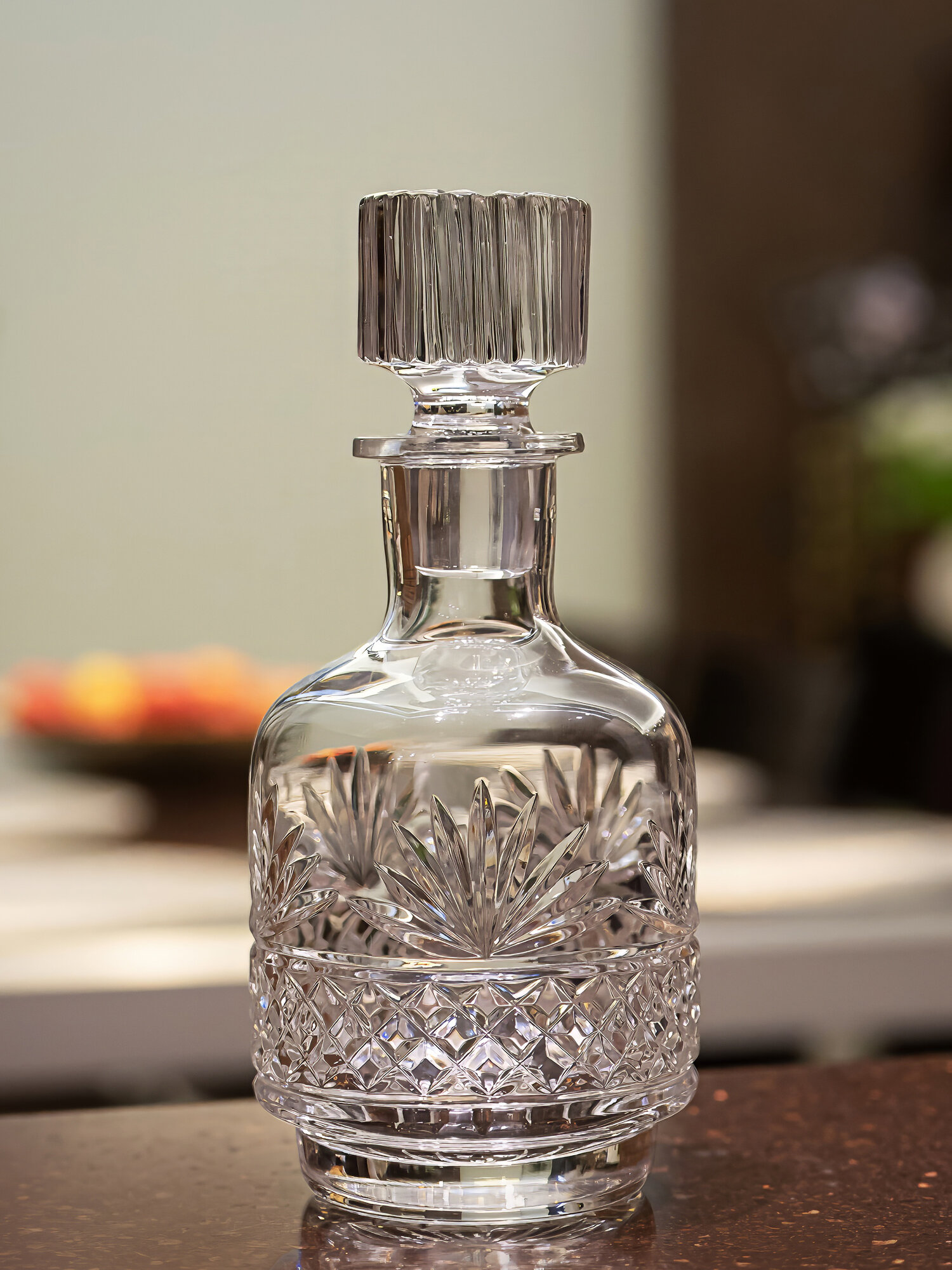 Хрустальный графин штоф без ручки для коньяка, виски, крепких спиртных напитков 0,5 л. Неман 900/26, 11781/0,5л