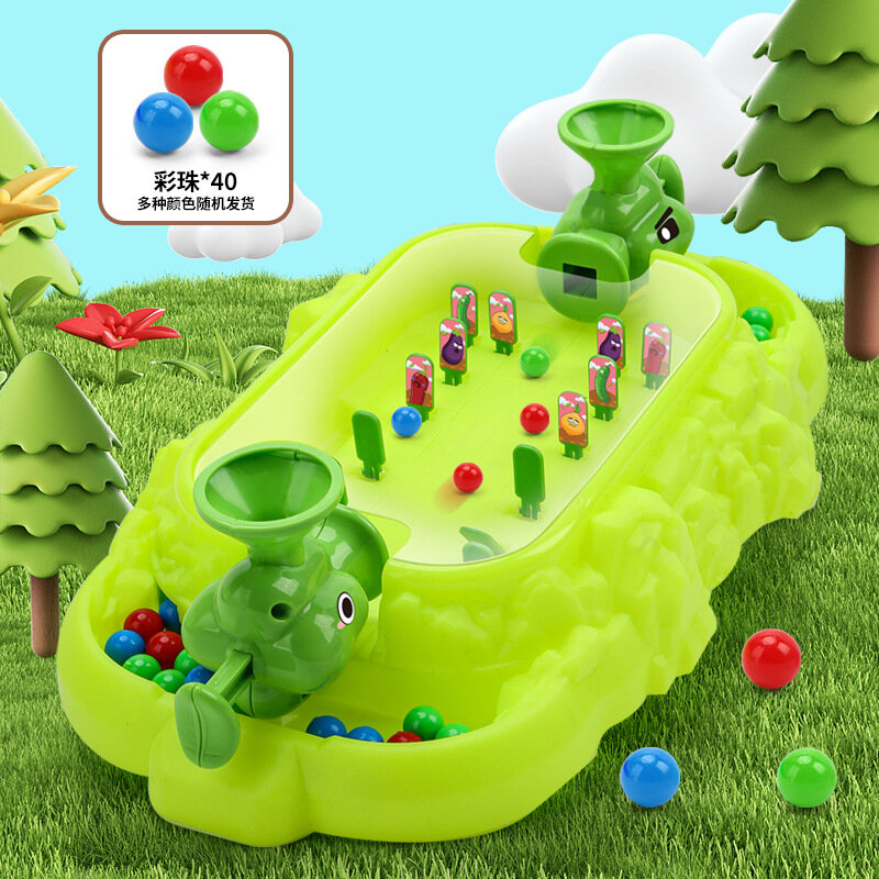 Настольная игра Plants vs. Zombies с подстрелом шариков и 40 шариками для семейного досуга в помещении