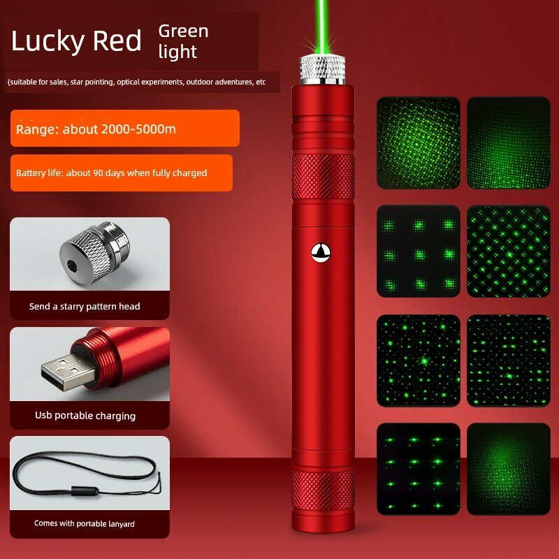 Лазерная указка, перезаряжаемая, дальнобойная, с мощным светом, инфракрасный фонарик, лазер, сверхмощный, зеленый свет,