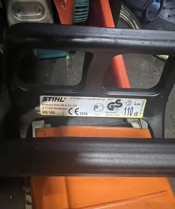 Бензопила цепная бензиновая STIHL MS 180, 14' (35 см) 3/8' 1.1 мм, STIHL Б\У 2006 год