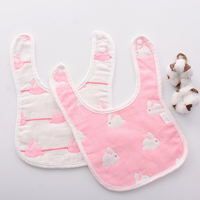 Слюнявчики для младенцев из чистого хлопка, жаккардовые, U-образные, против красного подбородка, для детей 0-1 года, полотенце для слюны, для новорожденных
