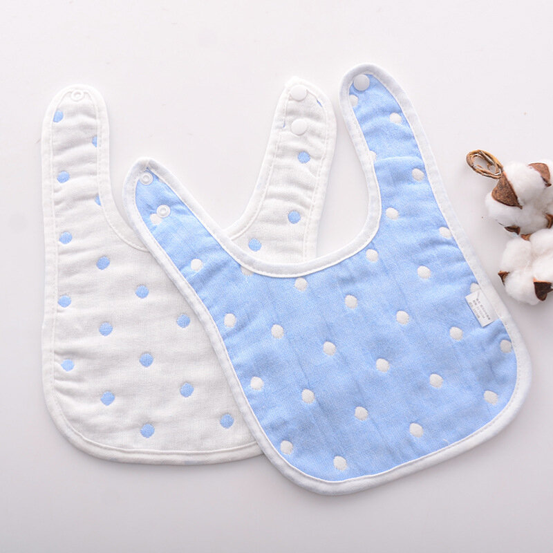 Слюнявчики для младенцев из чистого хлопка, жаккардовые, U-образные, против красного подбородка, для детей 0-1 года, полотенце для слюны, для новорожденных