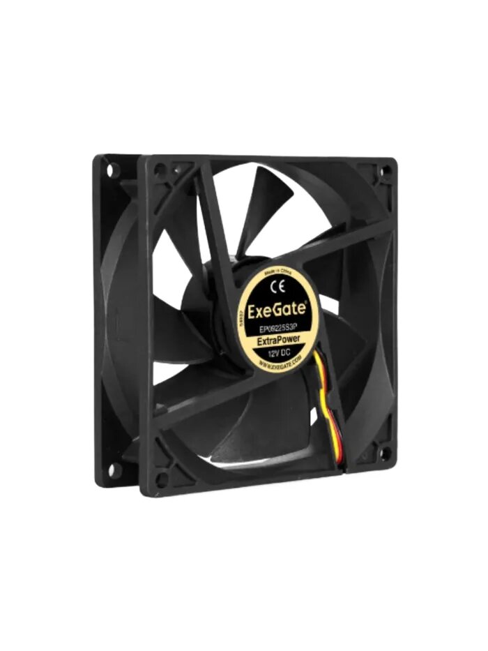 Вентилятор для корпуса Exegate EX09225B3P-24 EX297087RUS 92x92x25 mm, 2750rpm, 51.3CFM, 35dBa, 3-pin