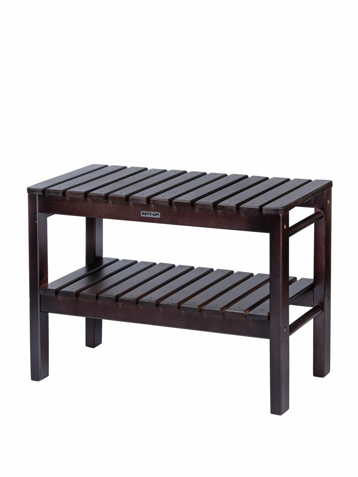 Обувница Kett-Up Nature, деревянная, береза, венге, 2 полка, 54x38x28 см