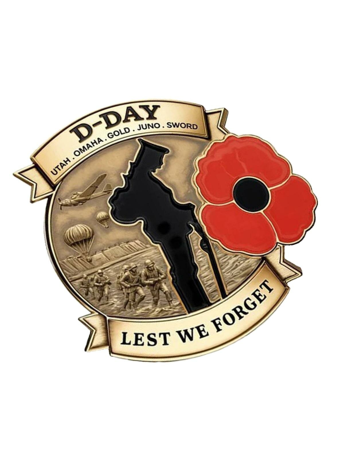 Стильный Памятный значок, булавка для ветеранов, посвященная 80-летию Дня Д, на лацкане