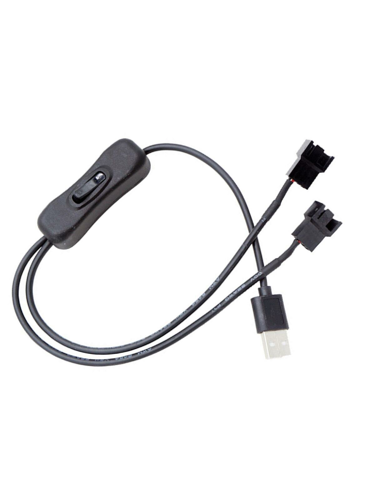 Адаптер питания вентилятора компьютера, соединительный кабель USB-4Pin с выходом 12 В