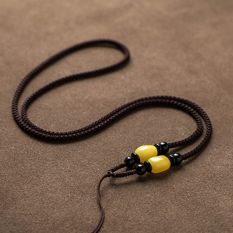 Натуральный шнур для подвески из пчелиного воска, шнур для подвески из нефрита, ручной работы, плетеный шнур для ожерелья для мужчин и женщин