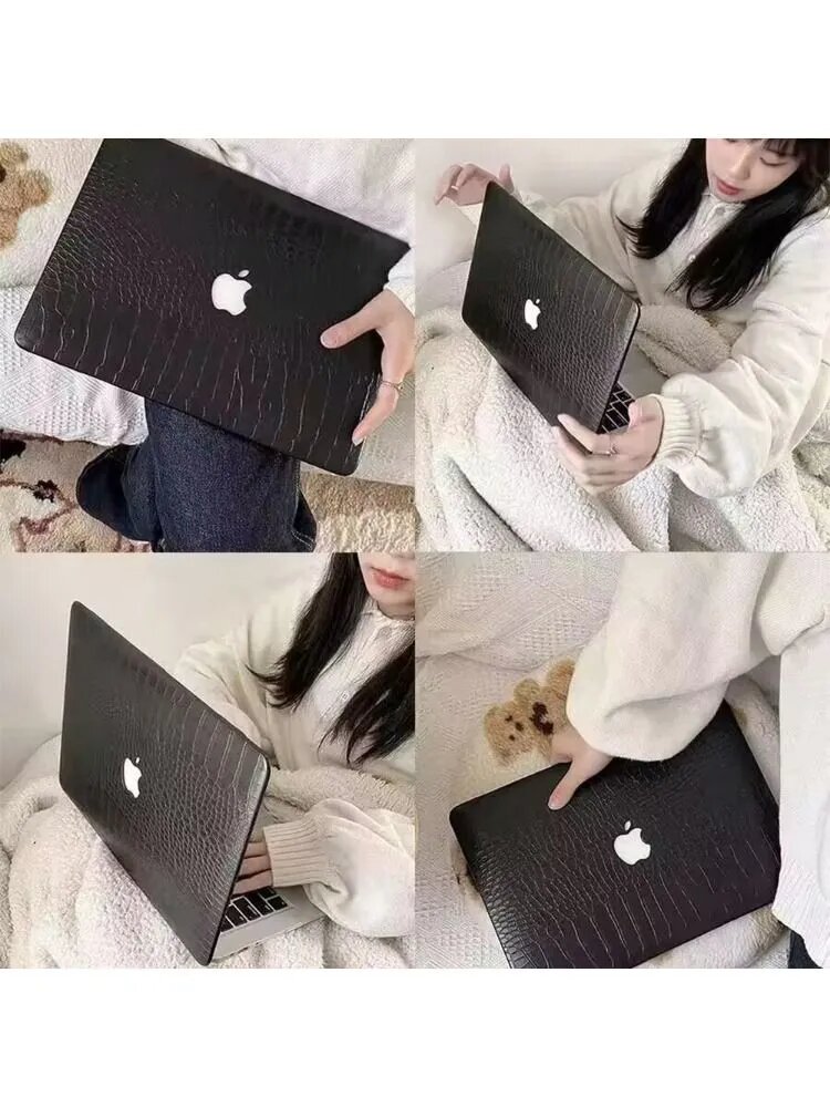 2022 Macbook Air 13 M2 роскошь Кожаный чехол для Макбук Air 13.6' 2024 2025 M3 M4 накладка на