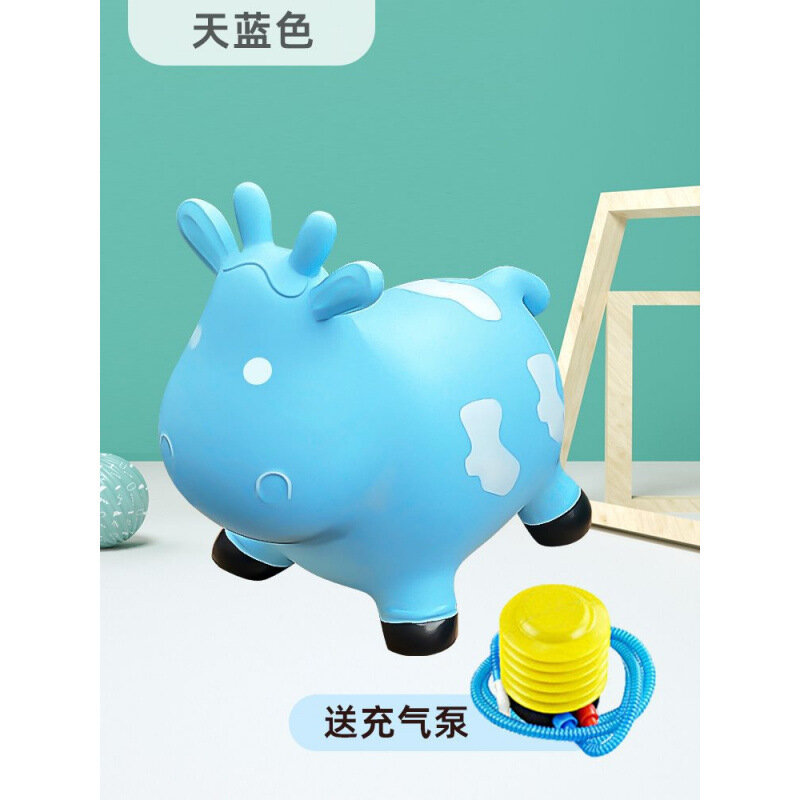 Маленький олень сидящий, детская игрушка, музыкальная, для годовалого ребенка, прыгающая лошадка, анти-падение, резиновая надувная балансировочная игрушка для взрослых