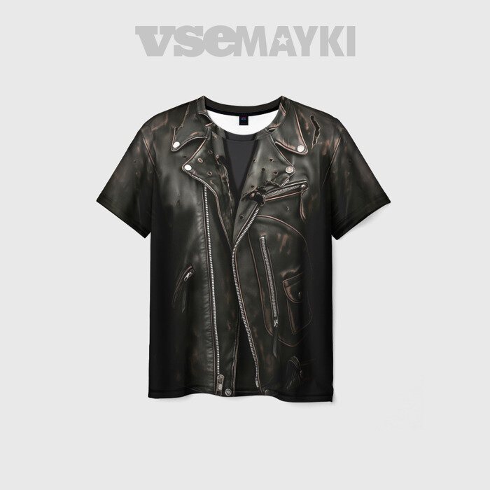 Футболка с принтом крутой байкер