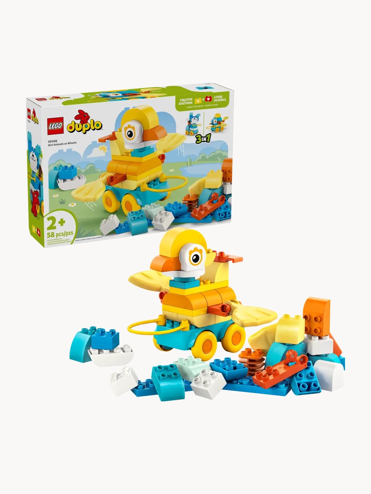 Конструктор LEGO DUPLO® 10448 Животные на колесах 3 в 1, 58 дет.