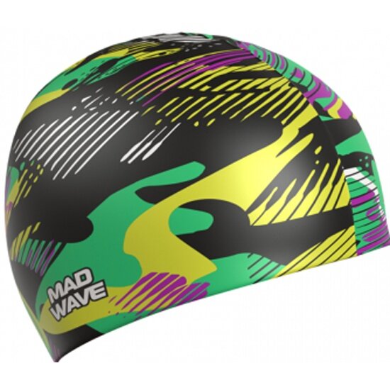 Шапочка для плавания MadWave Vague, силикон, универсальная, One Size