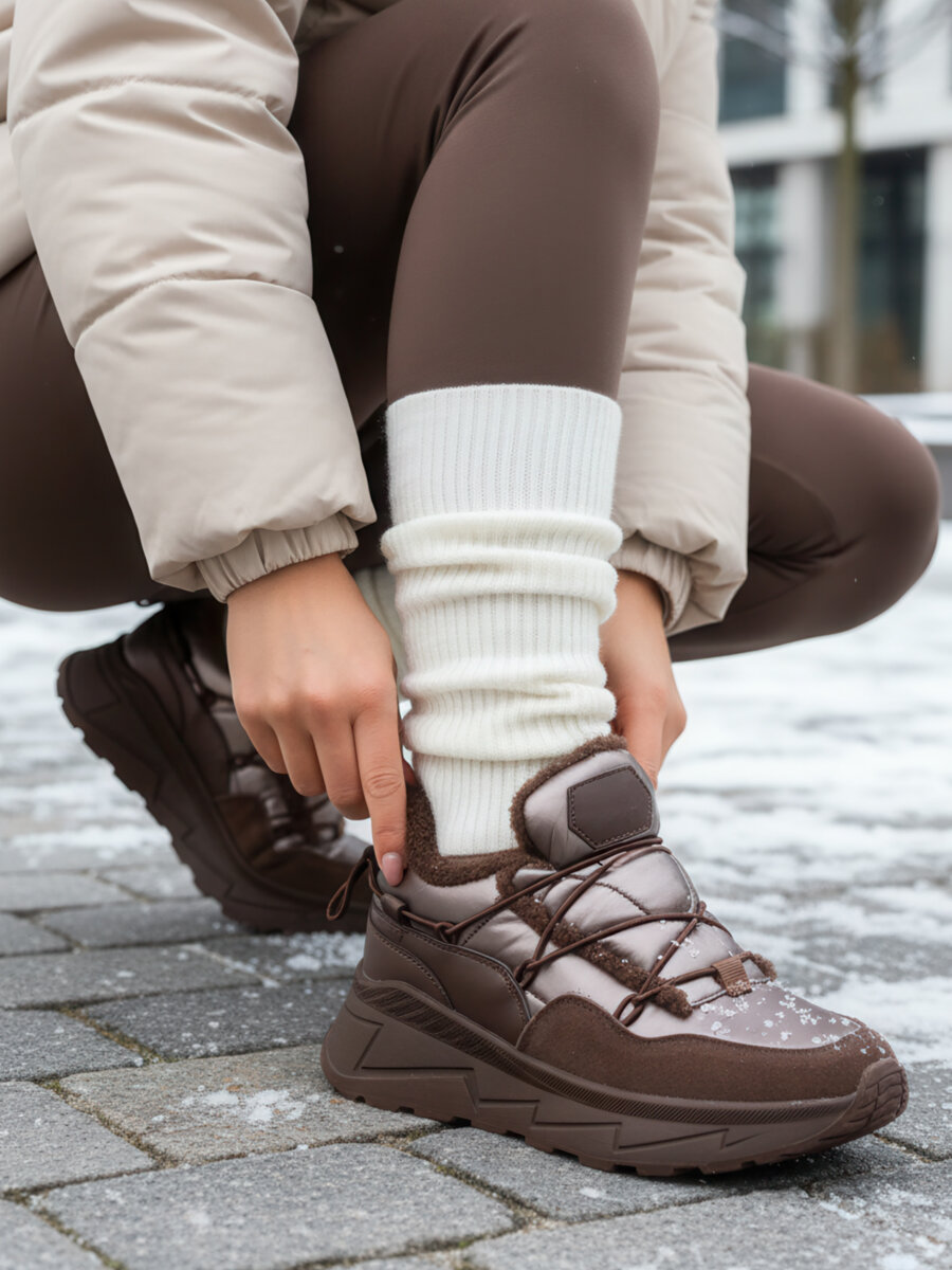 Кроссовки новинка кеды натуральная кожа на высокой подошве утепленные 2026