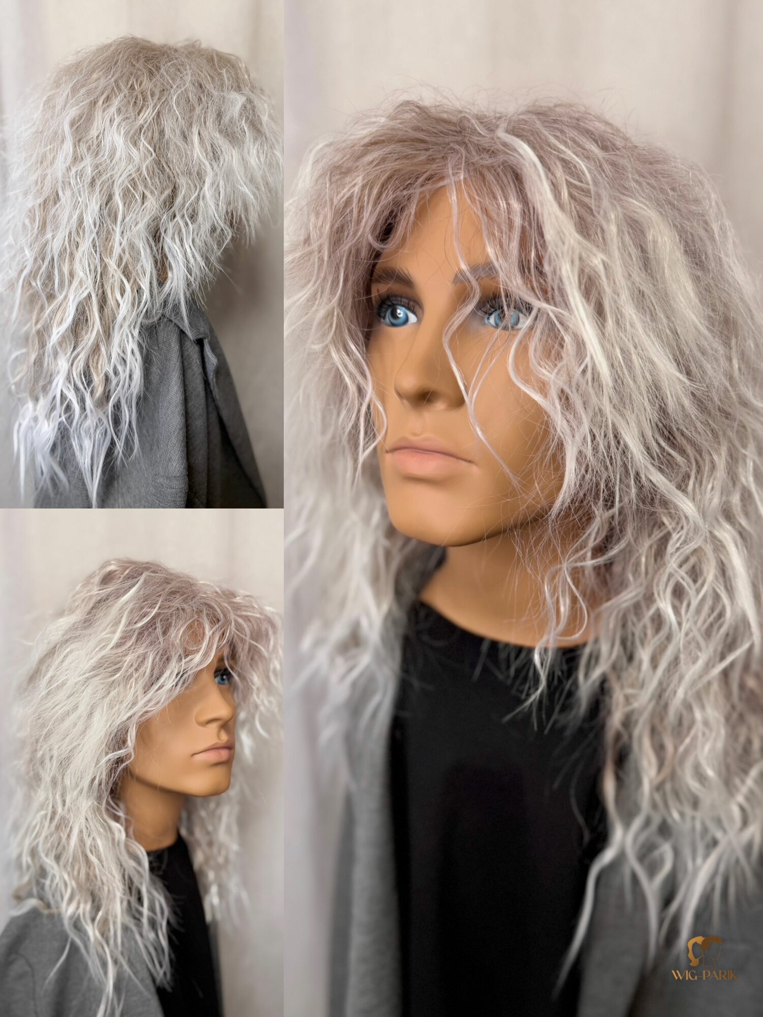 Парик мужской длинный кудрявый с челкой афрокудри