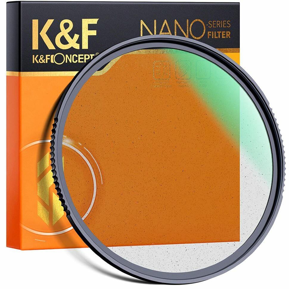 Светофильтр K&F Concept Nano-X Black Mist 1/2 49мм, гидрофобная поверхность