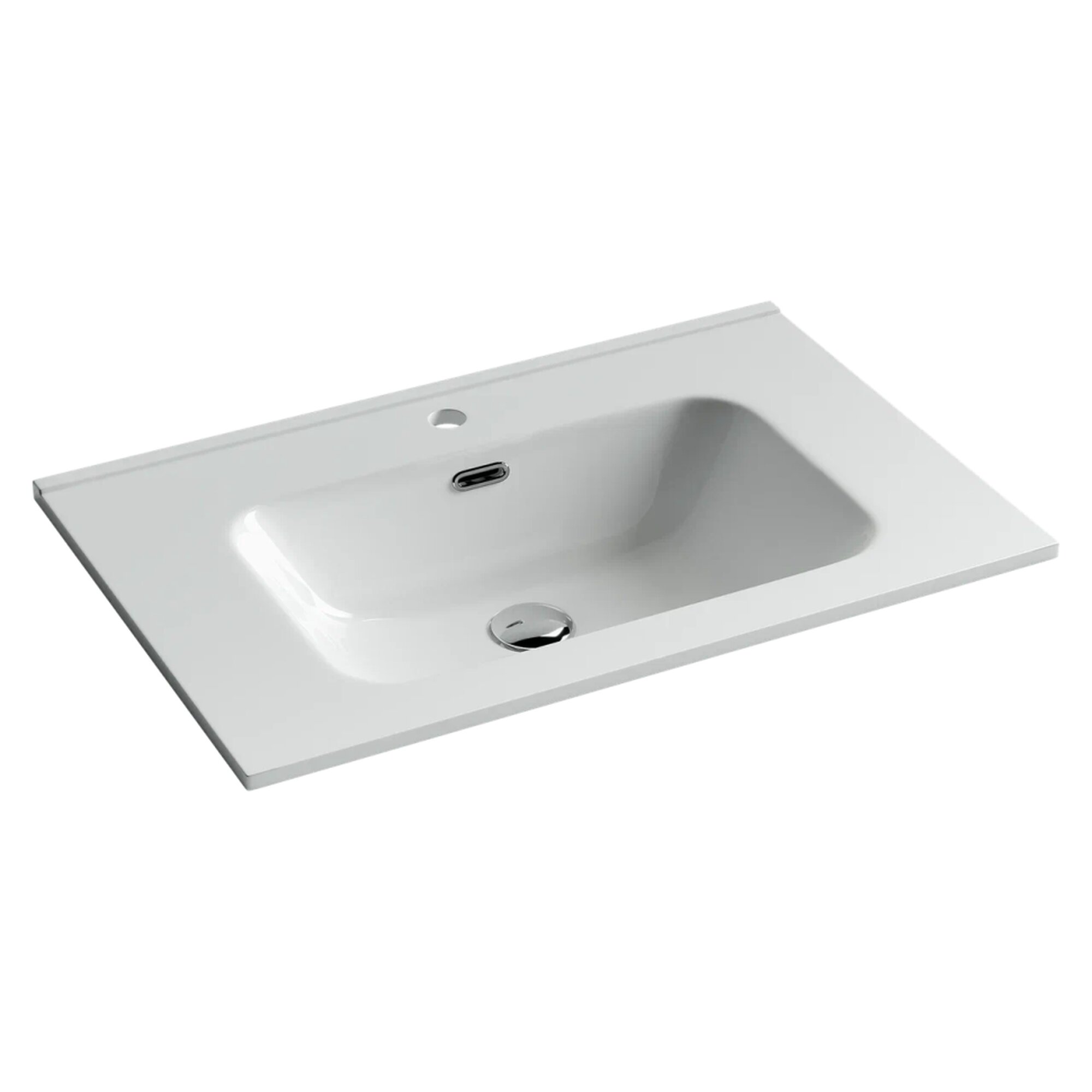 Умывальник Ceramicanova Element, накладной, прямоугольный, белый, 71x46,5x18 см