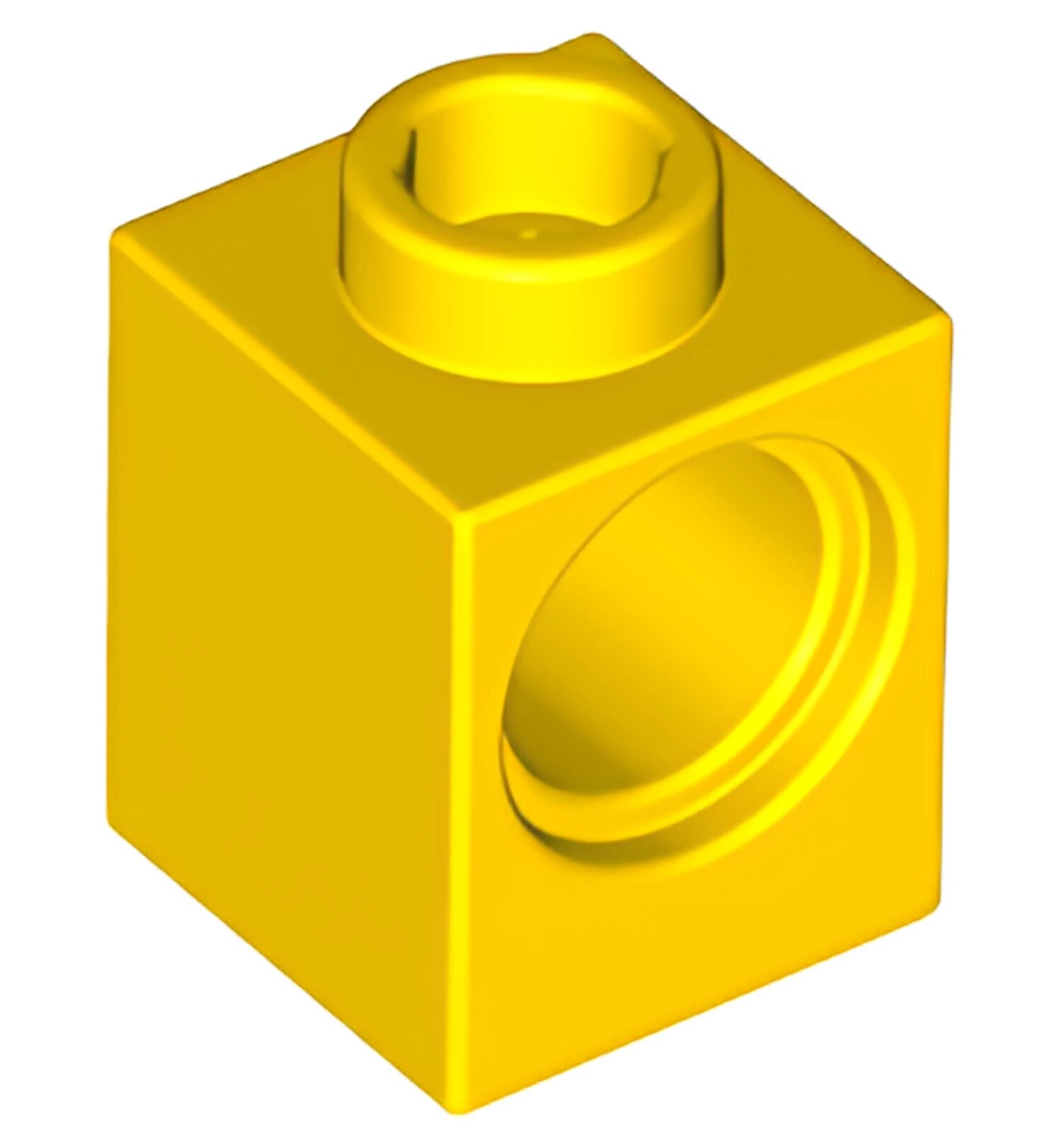 Деталь LEGO Technic, Brick 1 x 1 with Hole 6541 Yellow U