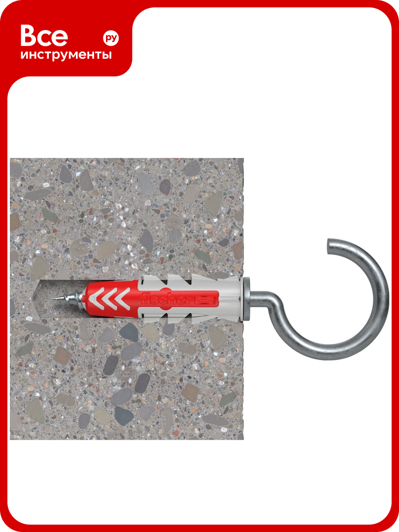 Дюбель с полукольцом Fischer DUOPOWER 8x40 RH K NV 535003