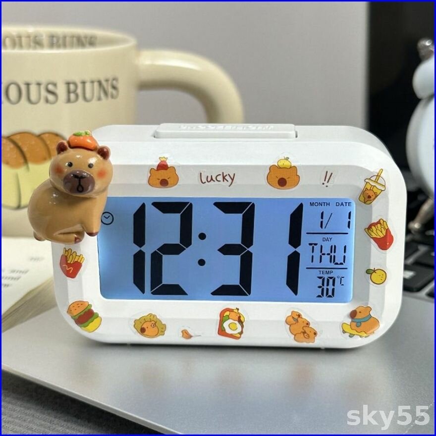 Мини-будильник , светящийся в темноте, милый часы