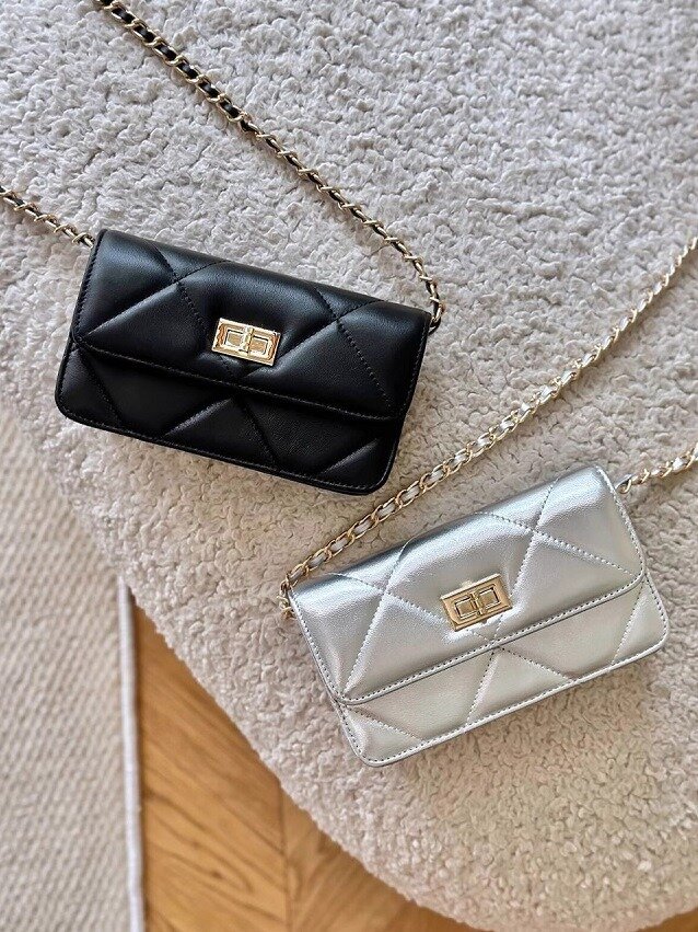 2024 Новый Тренд Маленькая Сумка в Стиле Шанель Стеганая Нишевая Высококачественная Цепная Сумка для Женщин, Плечевая и Кроссбоди Маленькая Сумка