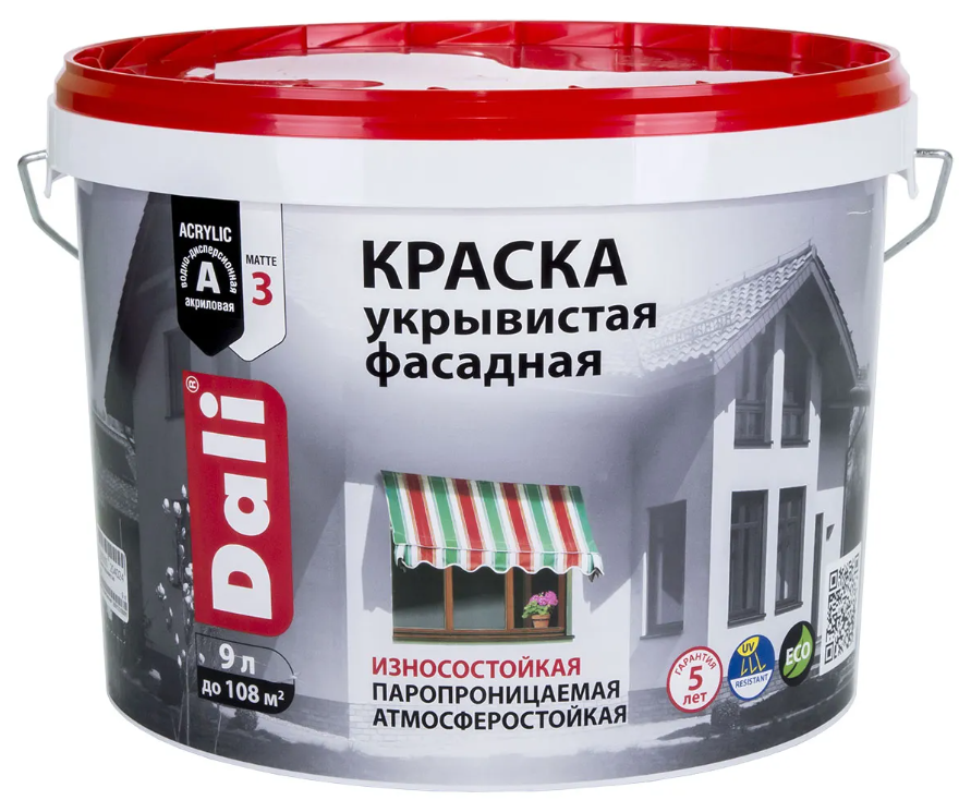 Дали краска фасадная (9л) белая
