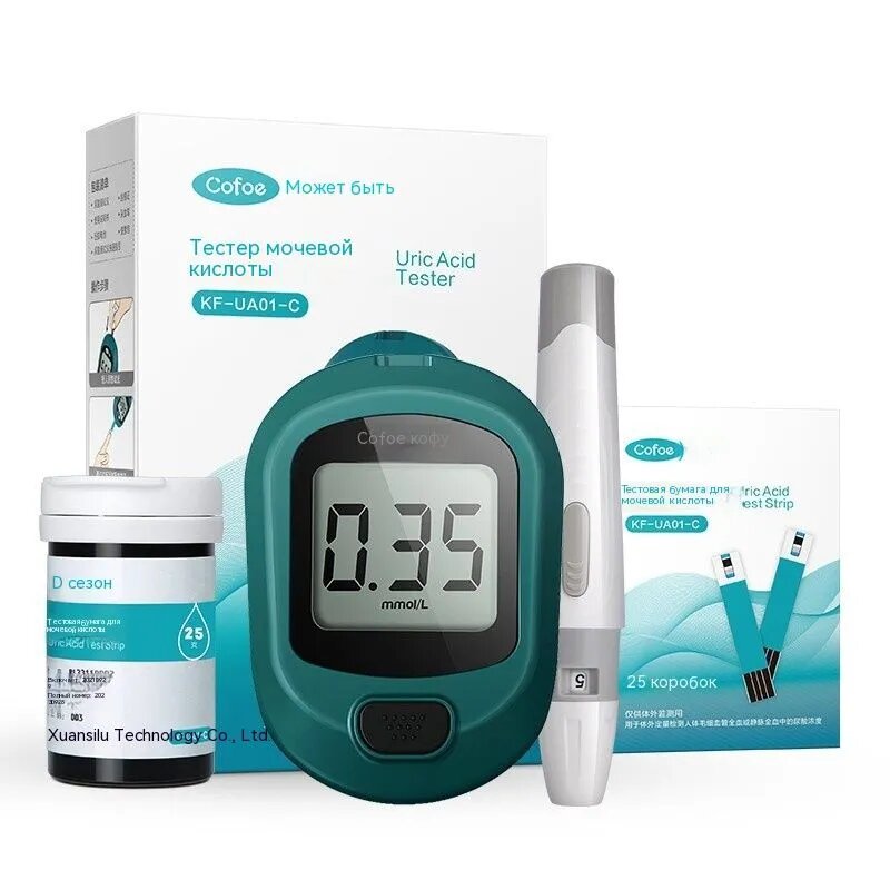 Детектор мочевой кислоты с тест-полосками,1, зеленый