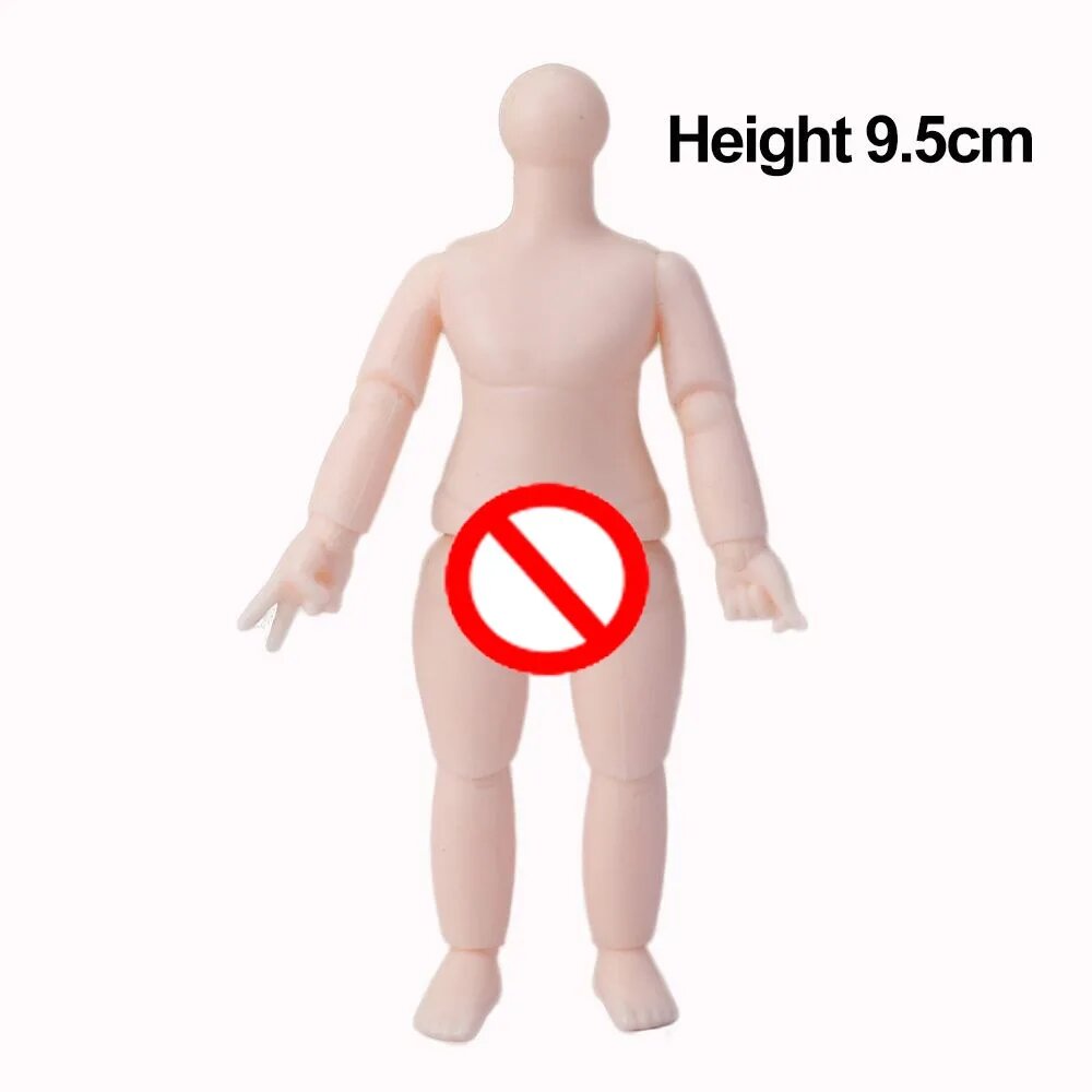 Кукла 1/12 белая пластиковая height 9.5cm