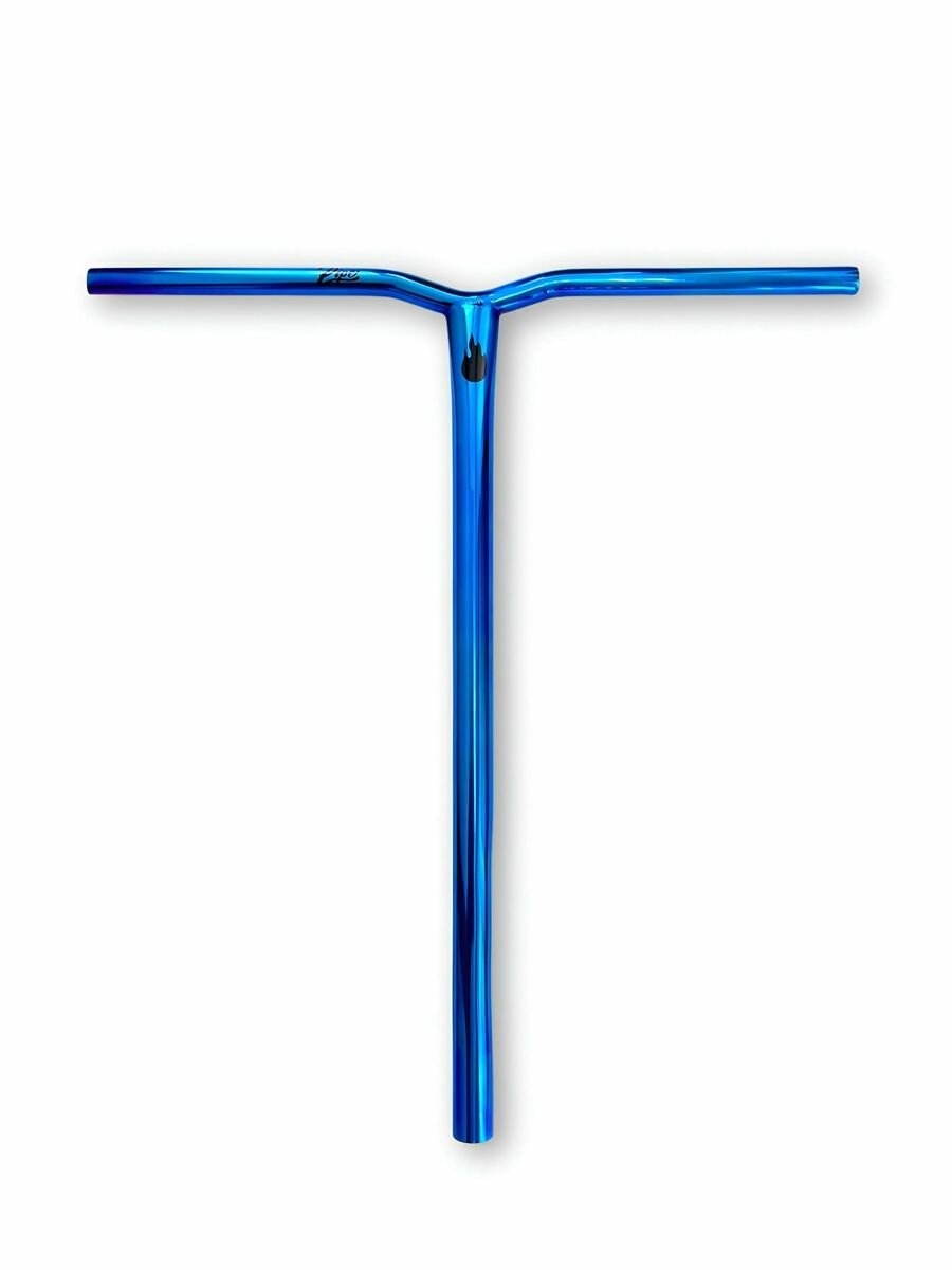 Титановый руль для трюкового самоката PIPE RIDE V2 580мм Chrome Blue