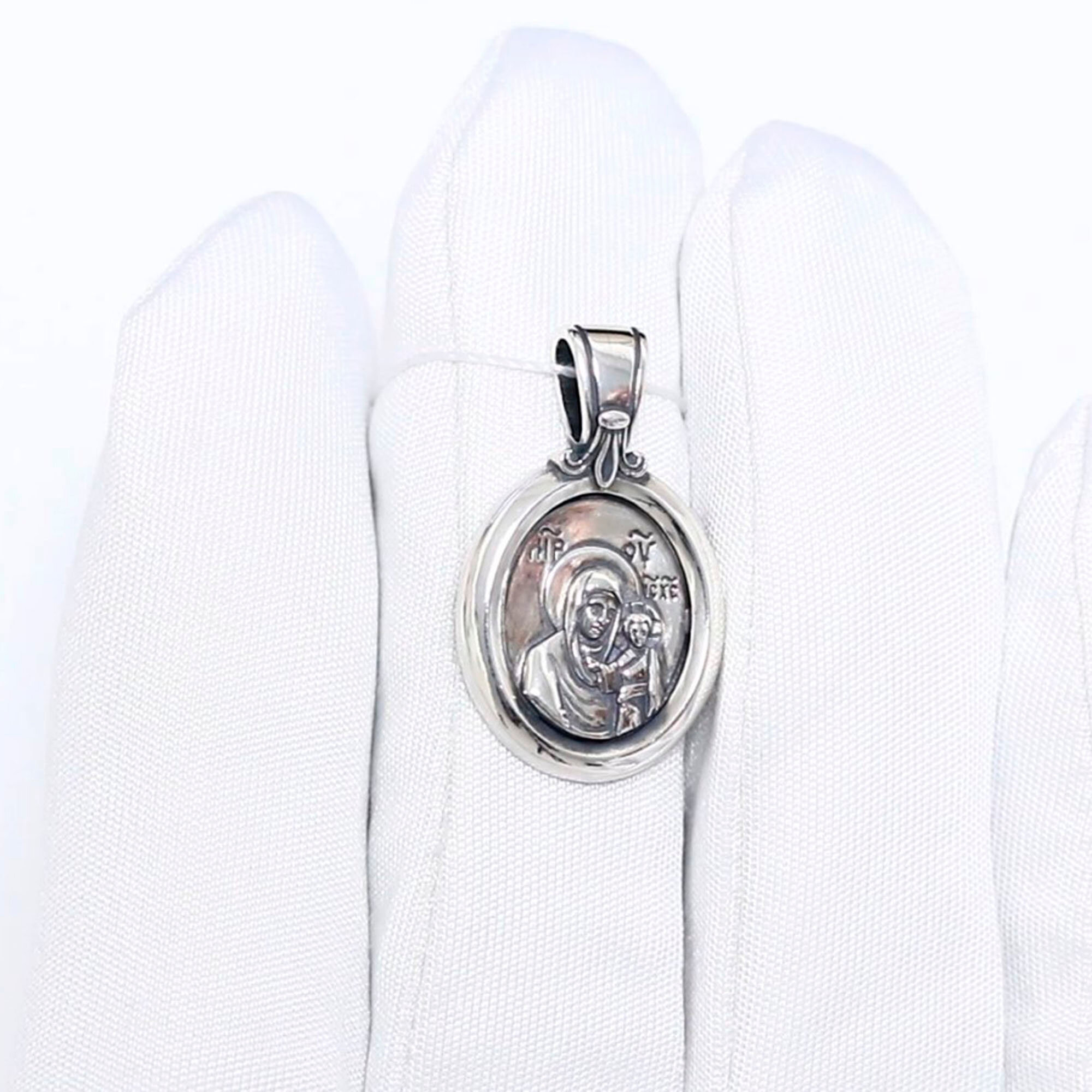 Иконка, серебро, 925 проба, родирование