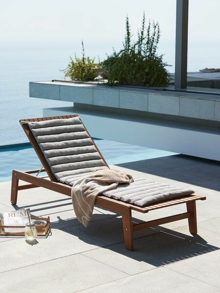 Подушка для шезлонга Jysk STOREHOLM , цвет светло-серый 60x190x3 см