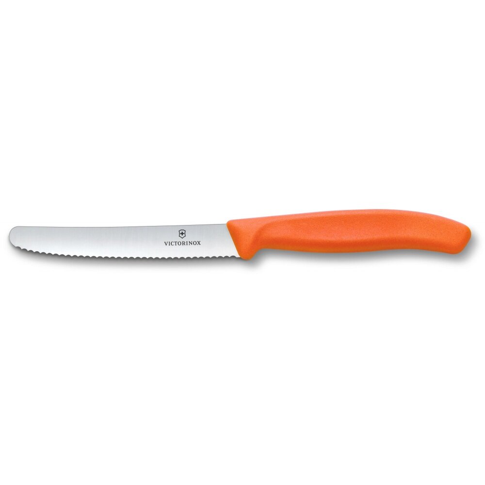 Victorinox Kitchen 6.7839. C1 Нож кухонный victorinox swiss classic, 11 см, серрейторная заточка, оранжевый