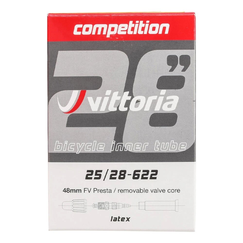 Велокамера Vittoria Competition Latex 700 x 25 / 28c FV presta вело ниппель, длина ниппеля (мм.) 48