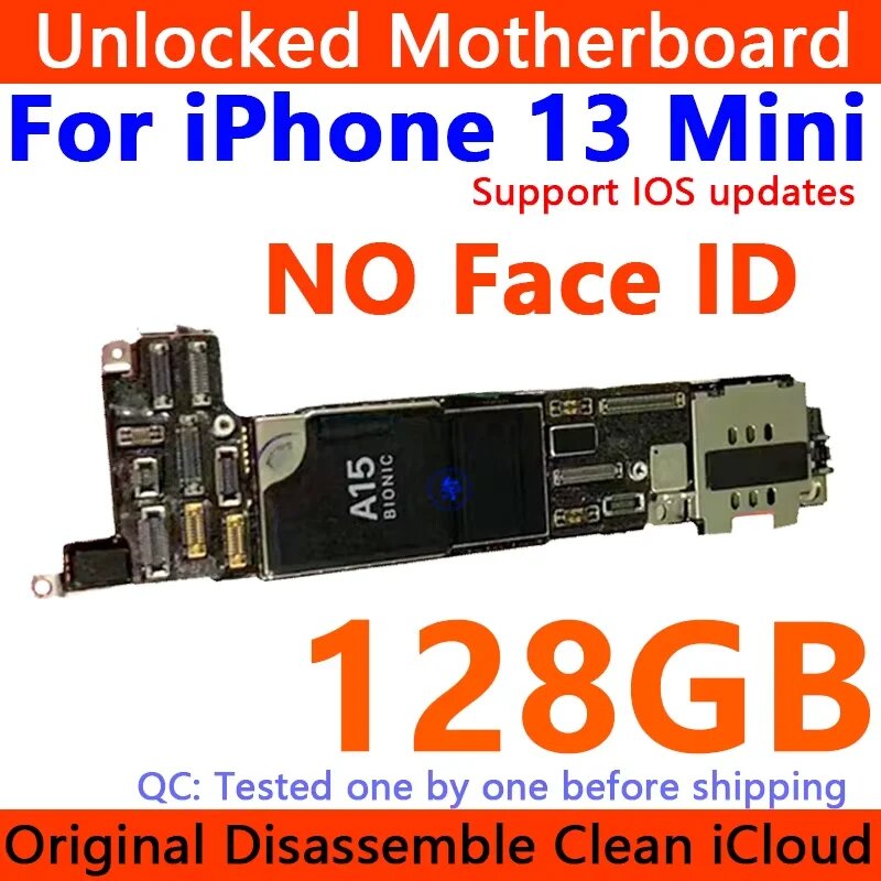 Разблокированная материнская плата для iPhone 13 mini 13 pro 13 Pro MAX Clean 13 Mini 128G No Face