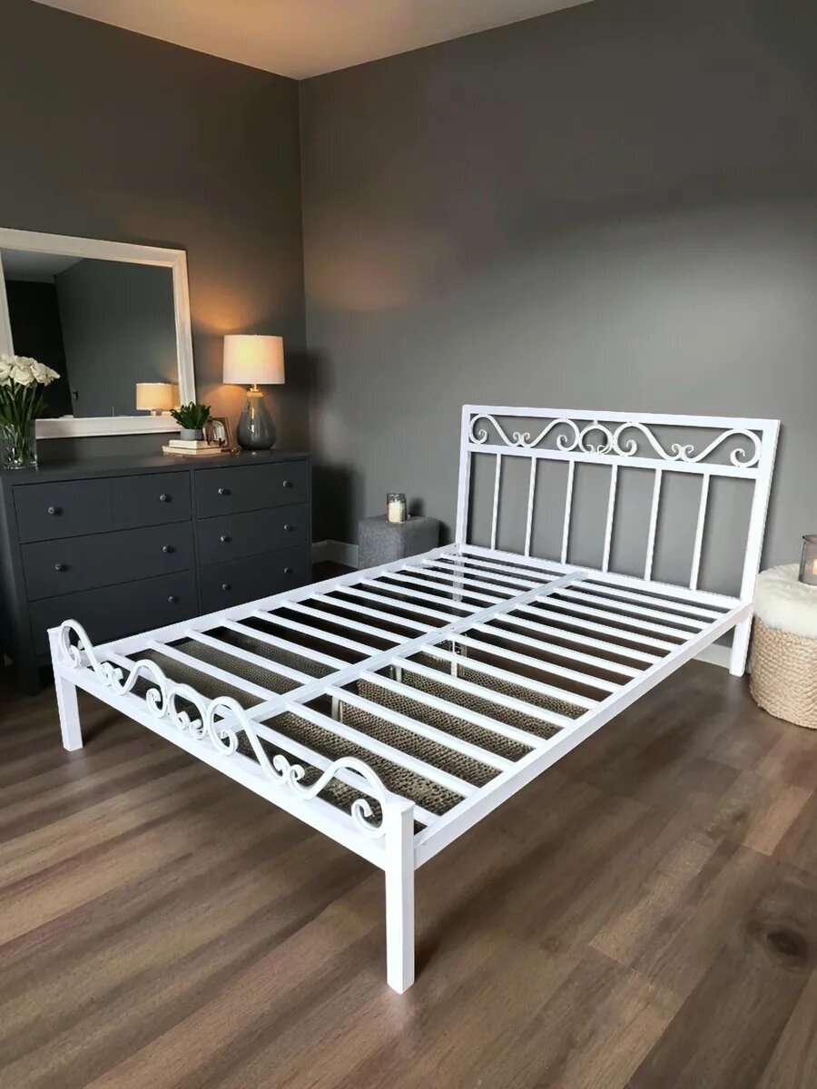 Кровать Loft Mebel "Мира-2", кованая, с изголовьем и изножьем