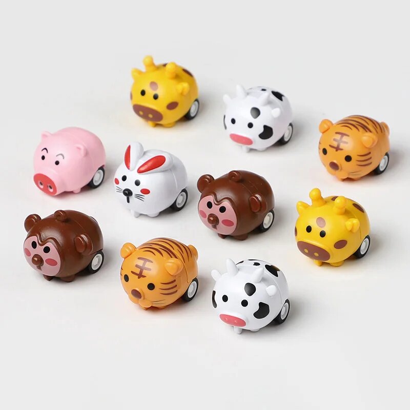 Игрушки-машинки с мультяшными животными ZQNYCY
