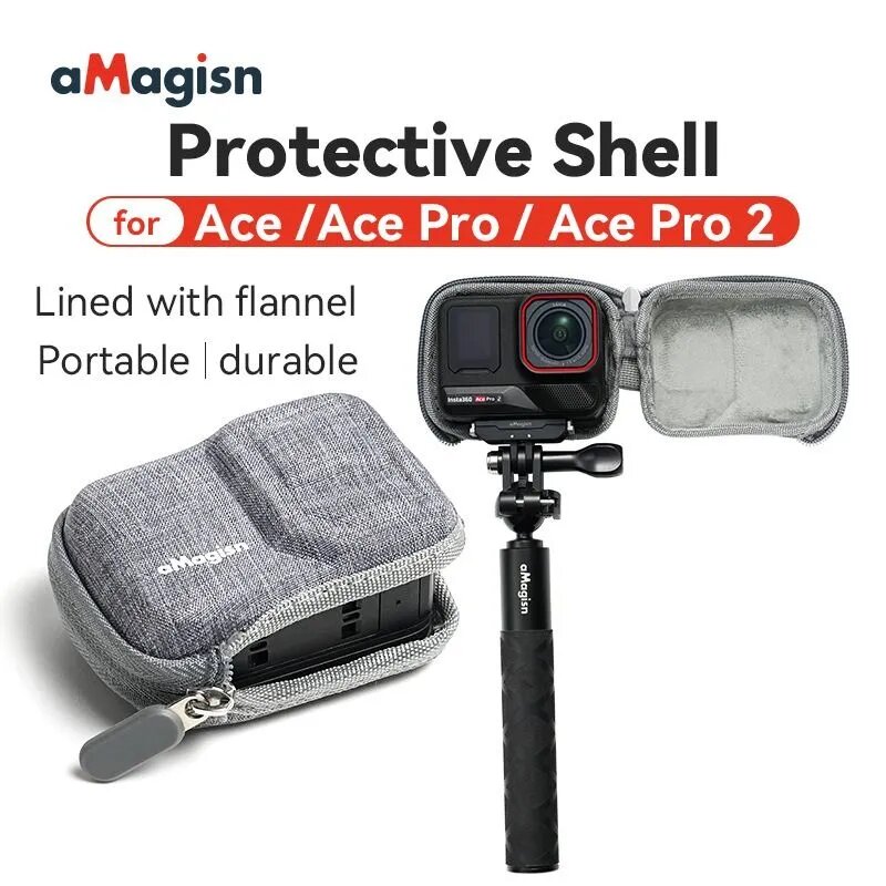 AMagisn Мини-защитная сумка для Insta360 Ace Pro 2 / Ace Pro / Ace, чехол для хранения аксессуаров Insta 360 AcePro 2
