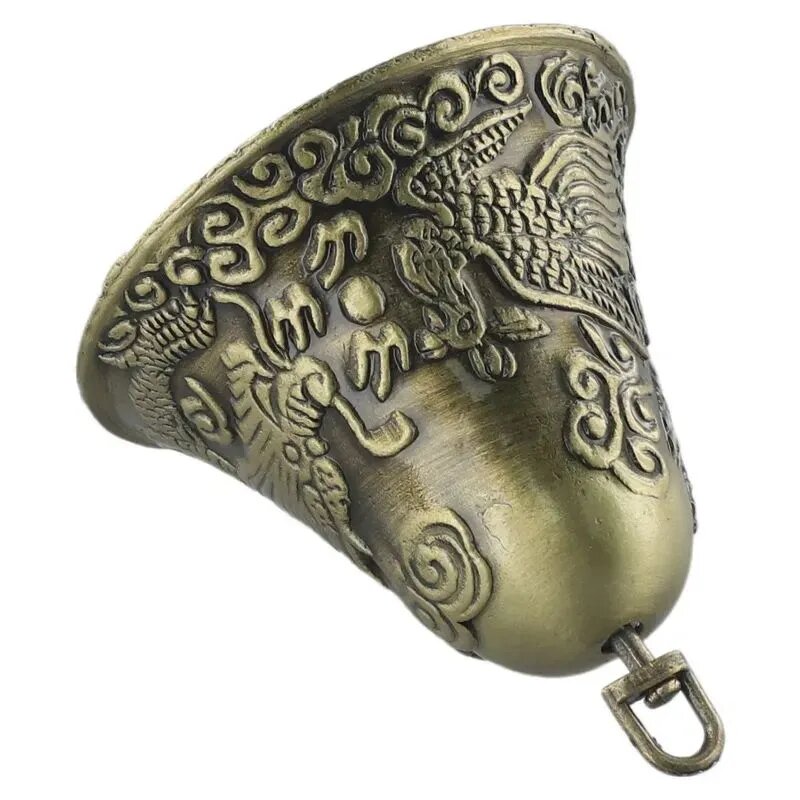 Антикварные латунные колокольчики 6 см*6 см, аксессуары, в виде животных, старинный стиль, изысканный, декор для дома, не выцветает, практичный