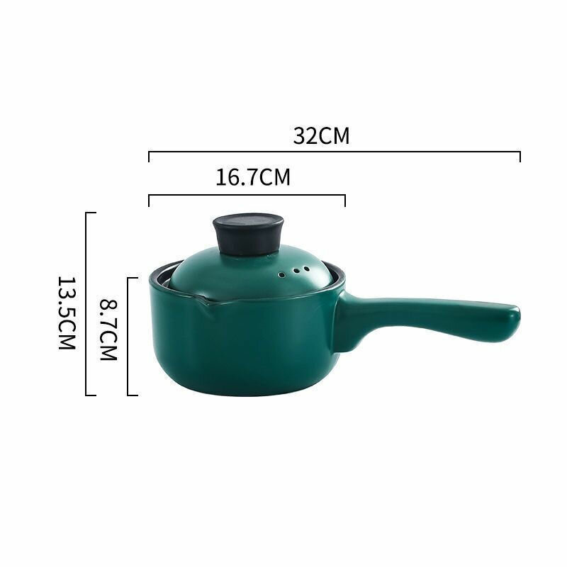 Керамический молочный ковш, небольшой глиняный ковш для младенцев, ковш для приготовления горячей каши и лапши, бытовой мини-ковш для газовой плиты, антипригарный ковш, для международной торговли.