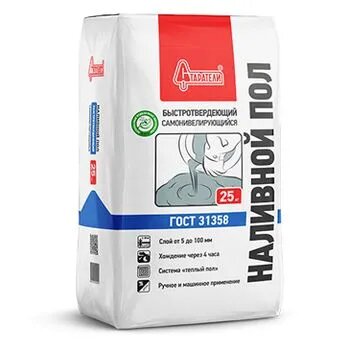 Наливной пол Старатели быстротвердеющий самонивелирующийся 25 кг